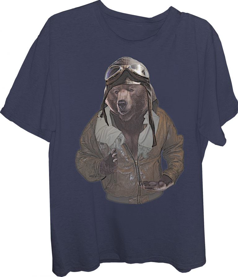 Bear Fighter Pilot T Shirt - Behrbones Clothing
